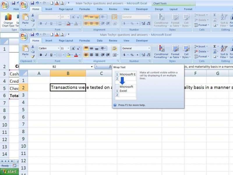 Making Paragraphs On Microsoft Excel